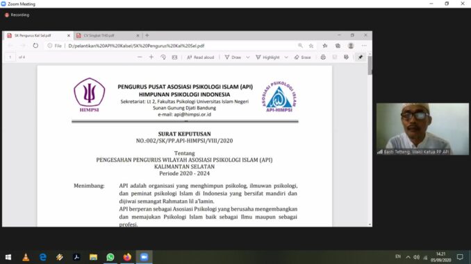 Selamat Atas Pelantikan Pengurus Asosiasi Psikologi Islam (API) HIMPSI ...