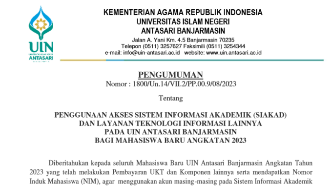 Panduan Penggunaan SIAKAD dan Layanan Teknologi Informasi bagi ...
